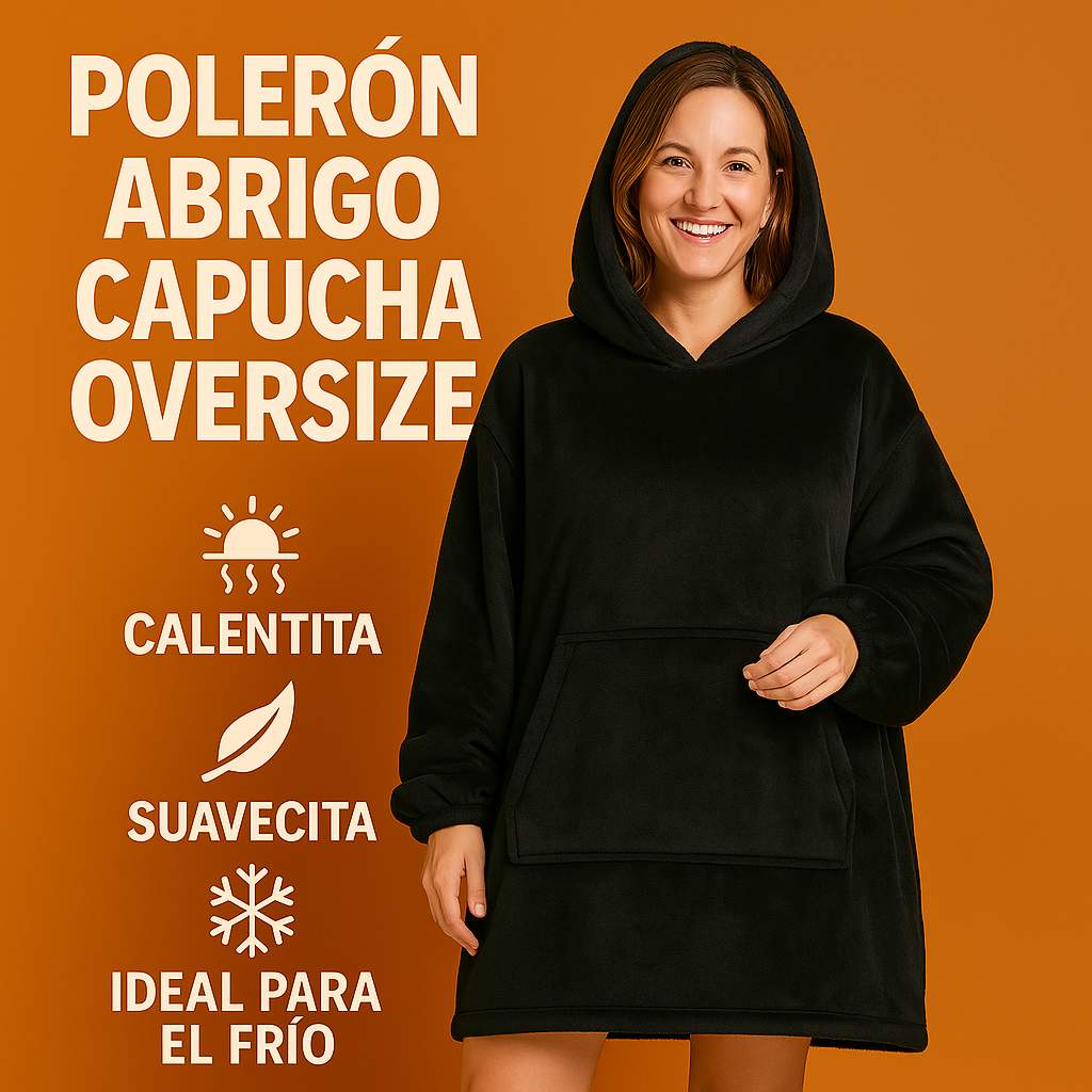 POLERON ABRIGO CAPUCHA OVERSIZE | Disfruta este Invierno – Tienda Valkyria