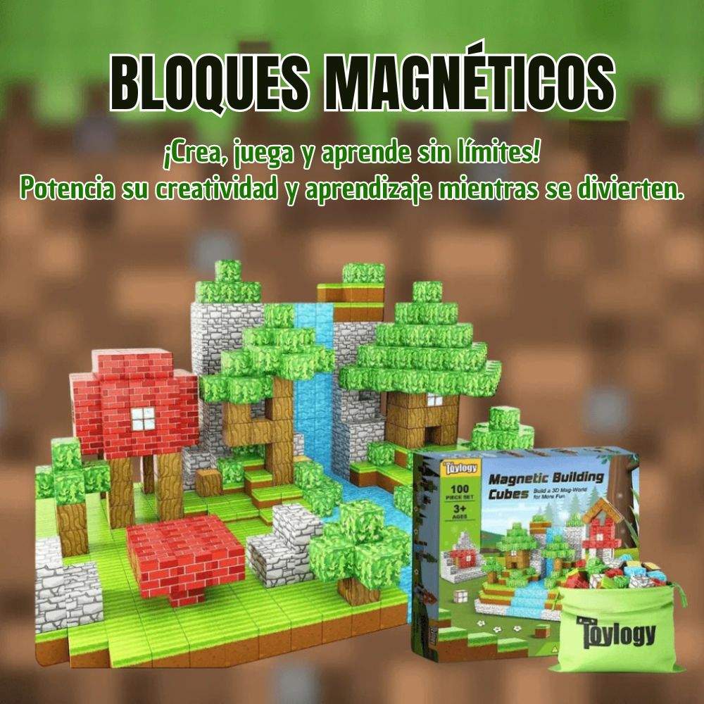 Bloques de Minecraft magnéticos Premium 28/56/84 Piezas – Tienda Valkyria